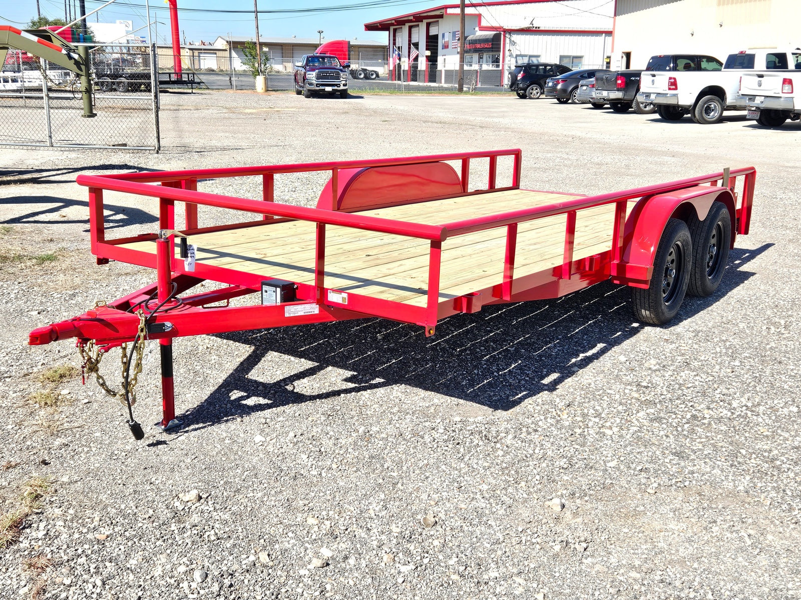 16' Pipe Low Profile Utility Trailer - Tie Down Fenders - SIR - Overwi ...