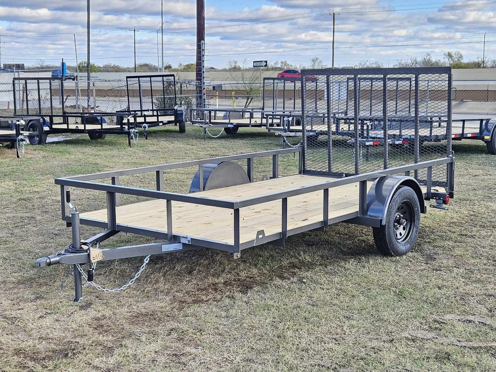 6' x 12' Utility Trailer - 2" Coupler, 4' Ramp Tailgate 004278 ...