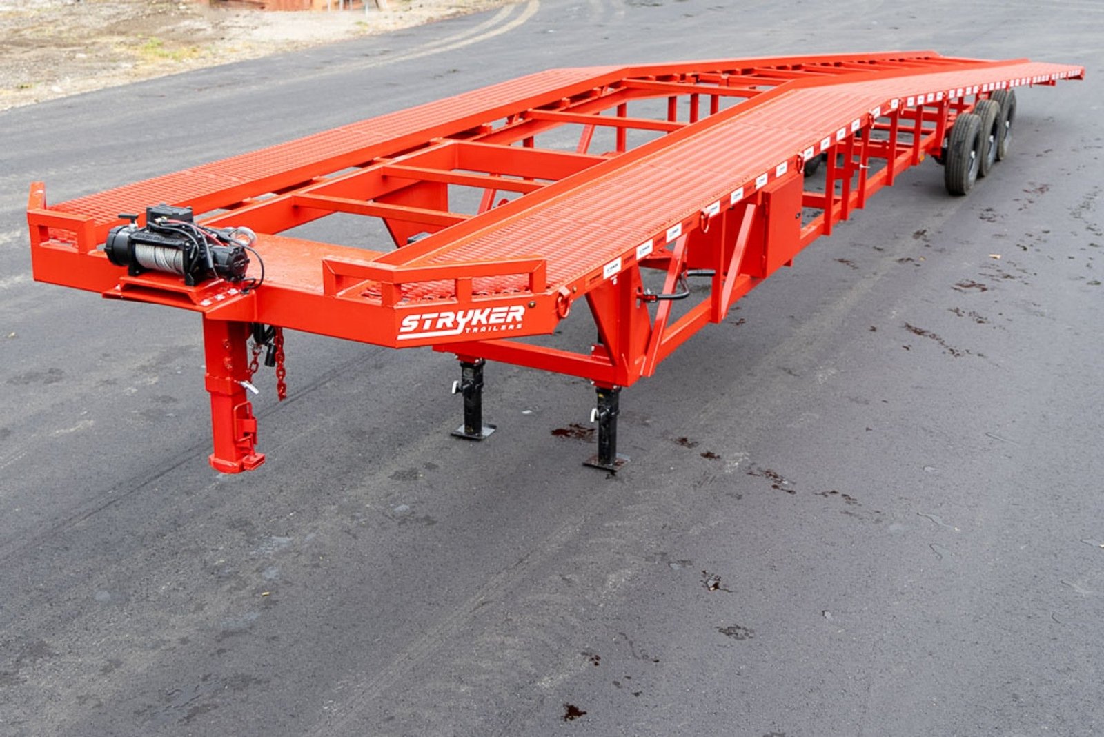 50' Wedge 3 Car Hauler (3) 7k axles w/ winch - De-rated 12k GVWR ...