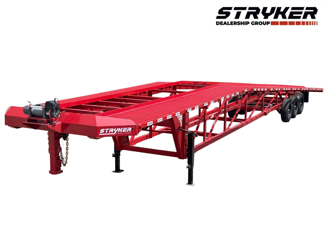 Stryker 50' Wedge 3 Car Hauler (3) 7k axles w/ winch - De-rated 12k GV ...